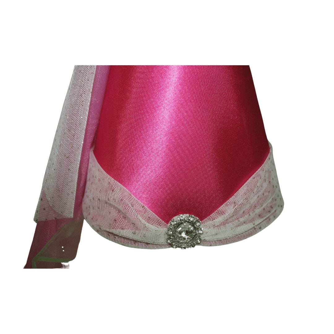 Princess Cone-shaped Tulle Hat W/ Gemstone - Etsy