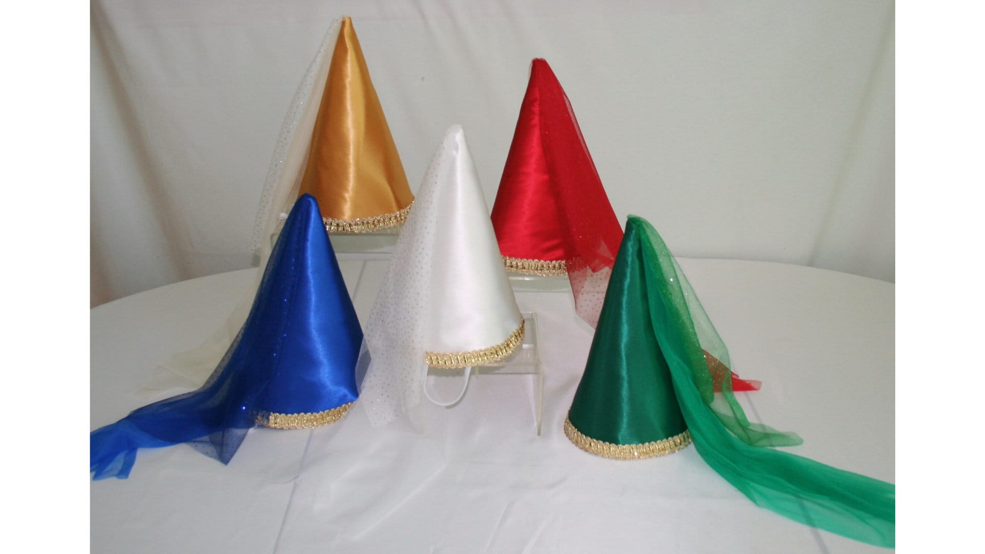 Princess Hat - Cone Shape Hat With Chiffon Veil & Sequin Trim - USA ...