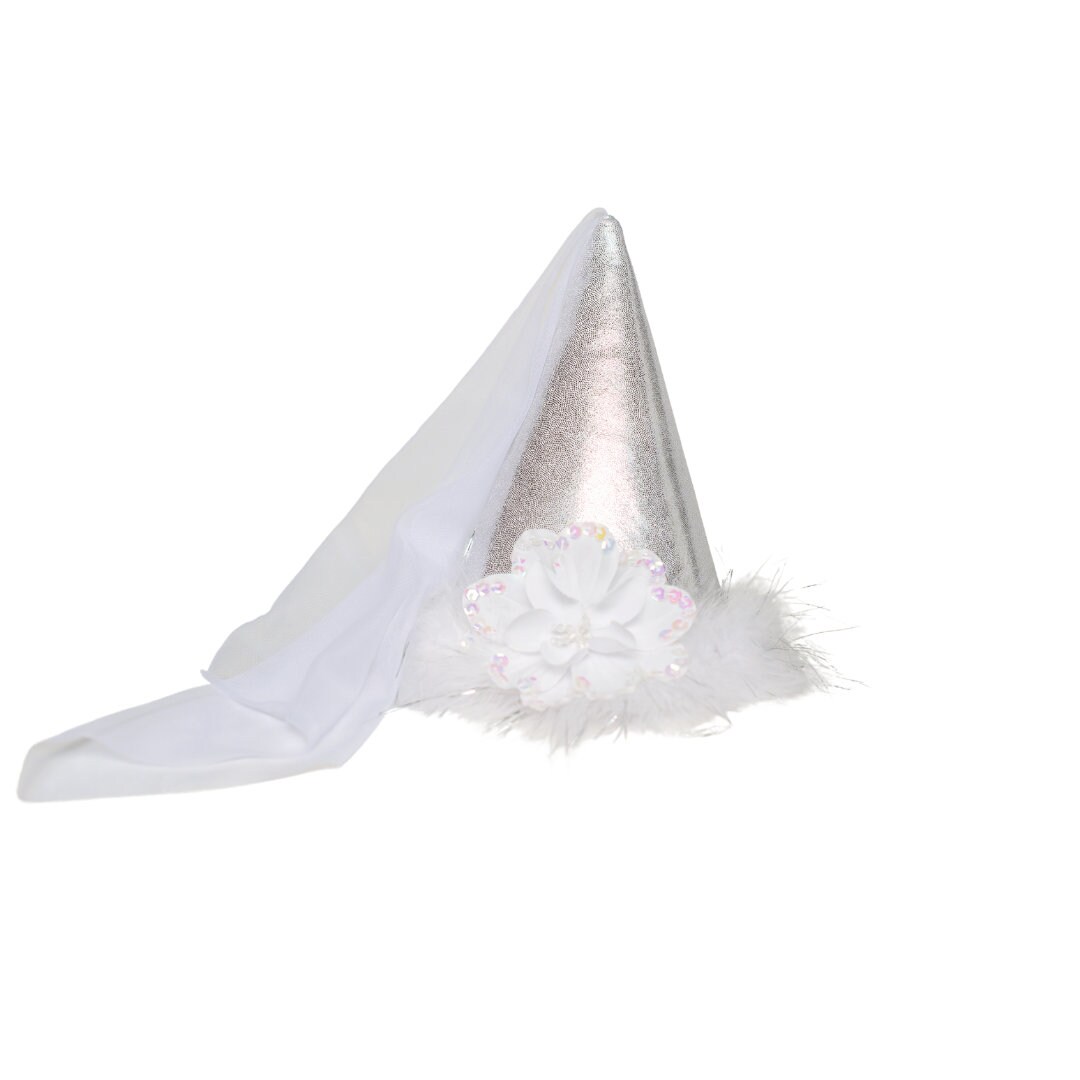 Toddler Princess Hat: Sequined Flower, Feather Boa, Chiffon Veil - Etsy