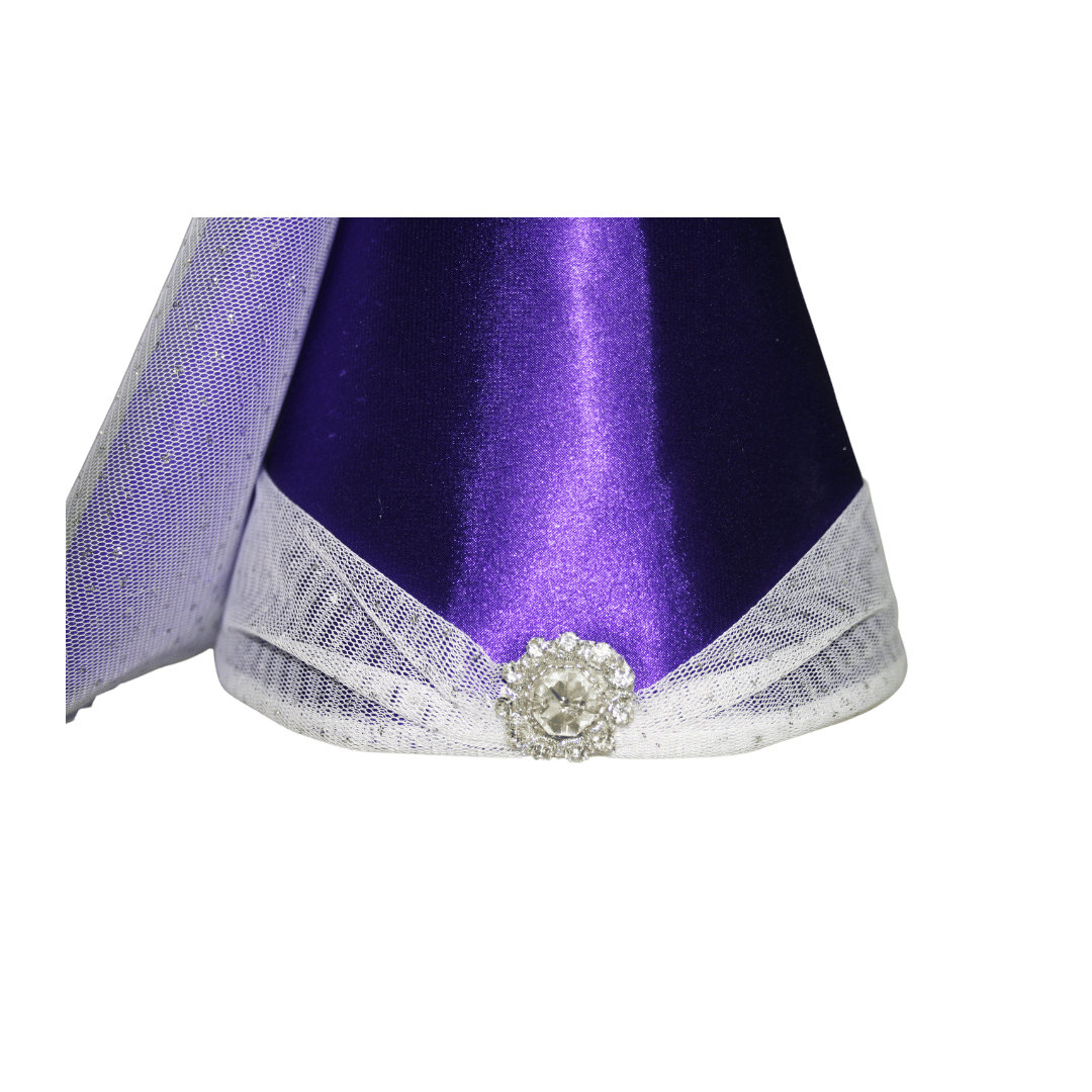 Princess Cone-shaped Tulle Hat W/ Gemstone - Etsy