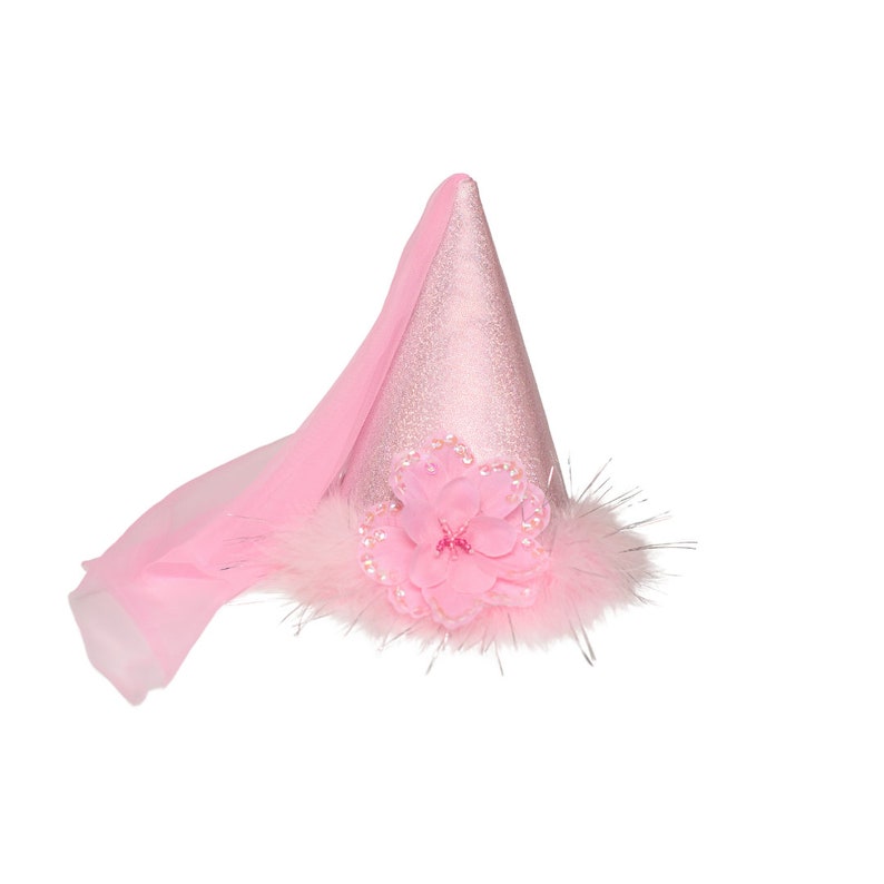Toddler Princess Hat: Sequined Flower, Feather Boa, Chiffon Veil - Etsy