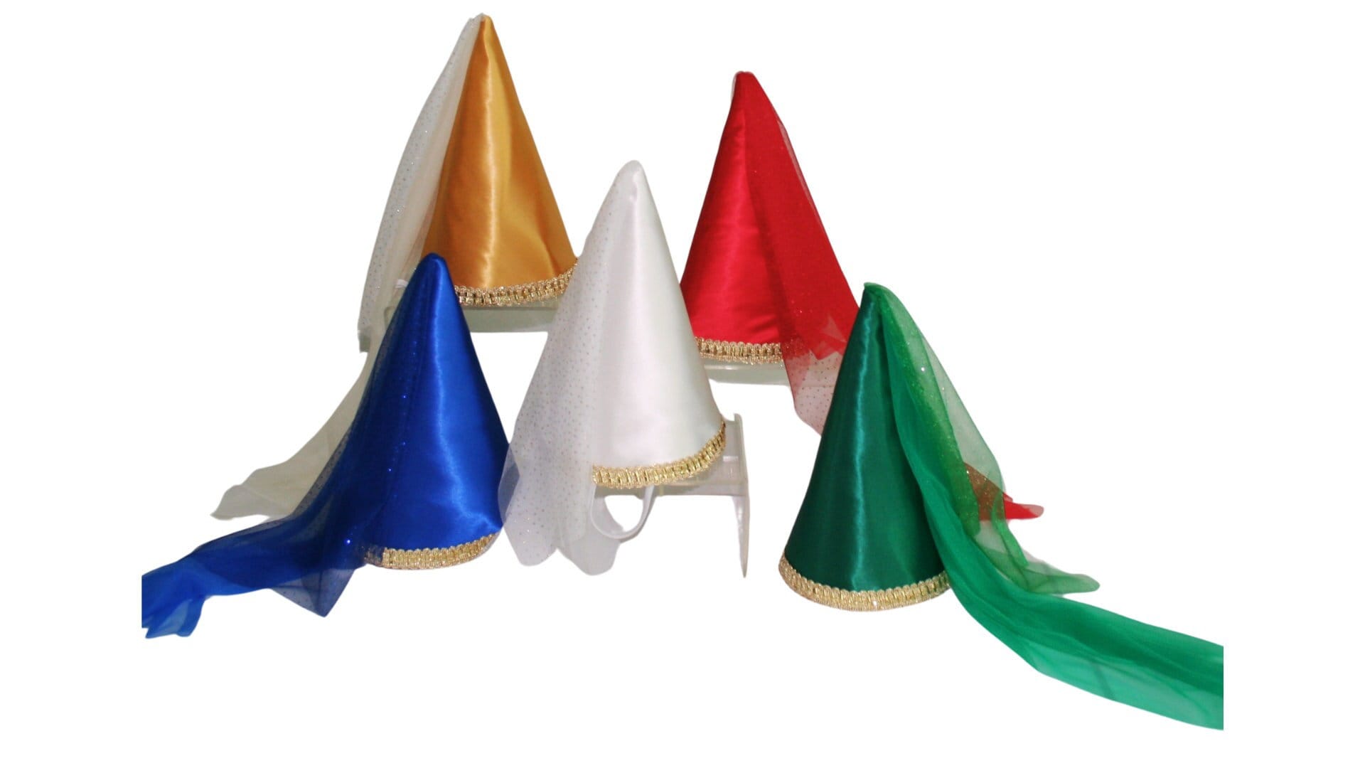 Princess Hat - Cone Shape Hat With Chiffon Veil & Sequin Trim - USA ...