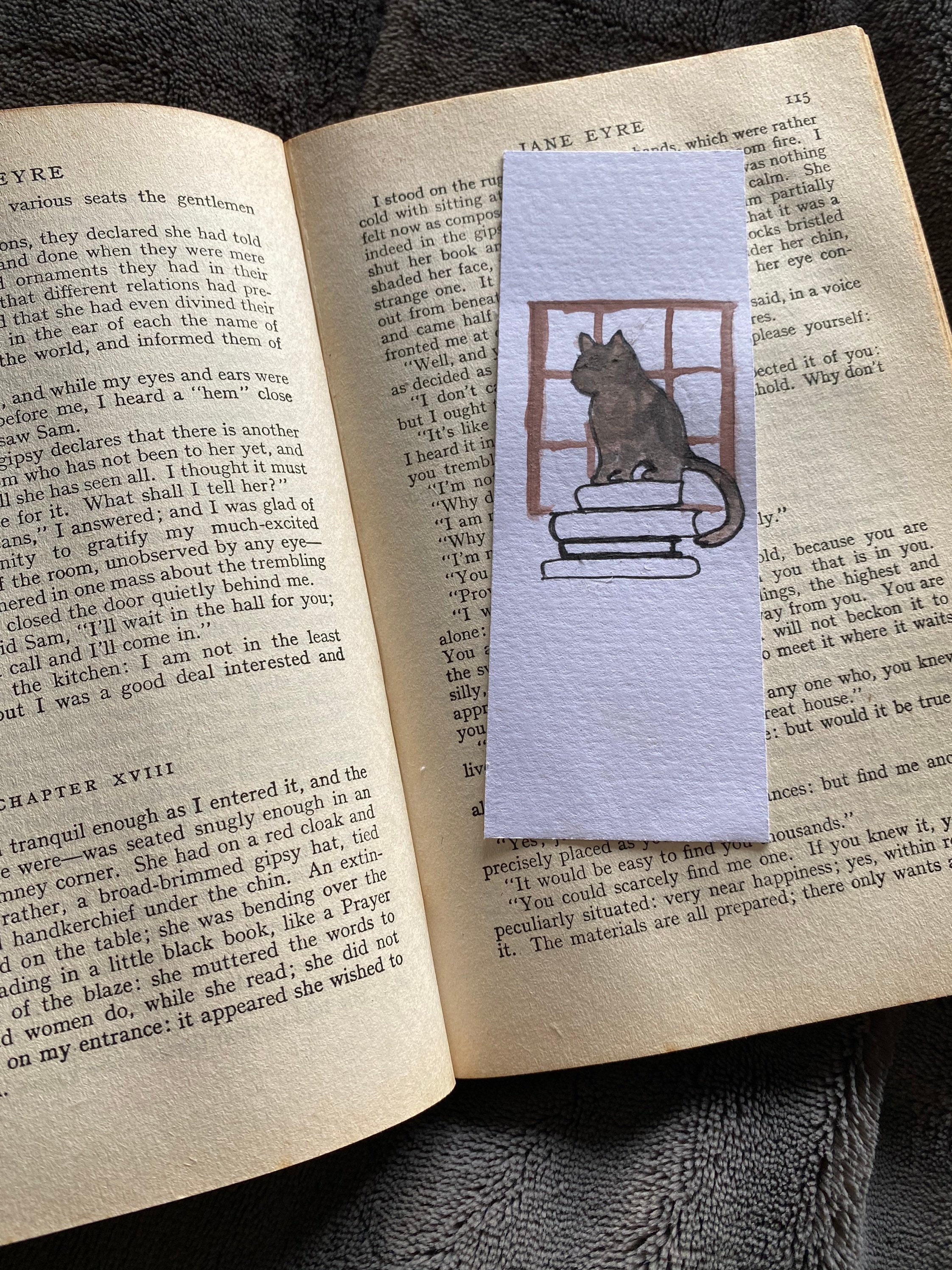 Cat on Stack of Books Looking Out of Window - Etsy
