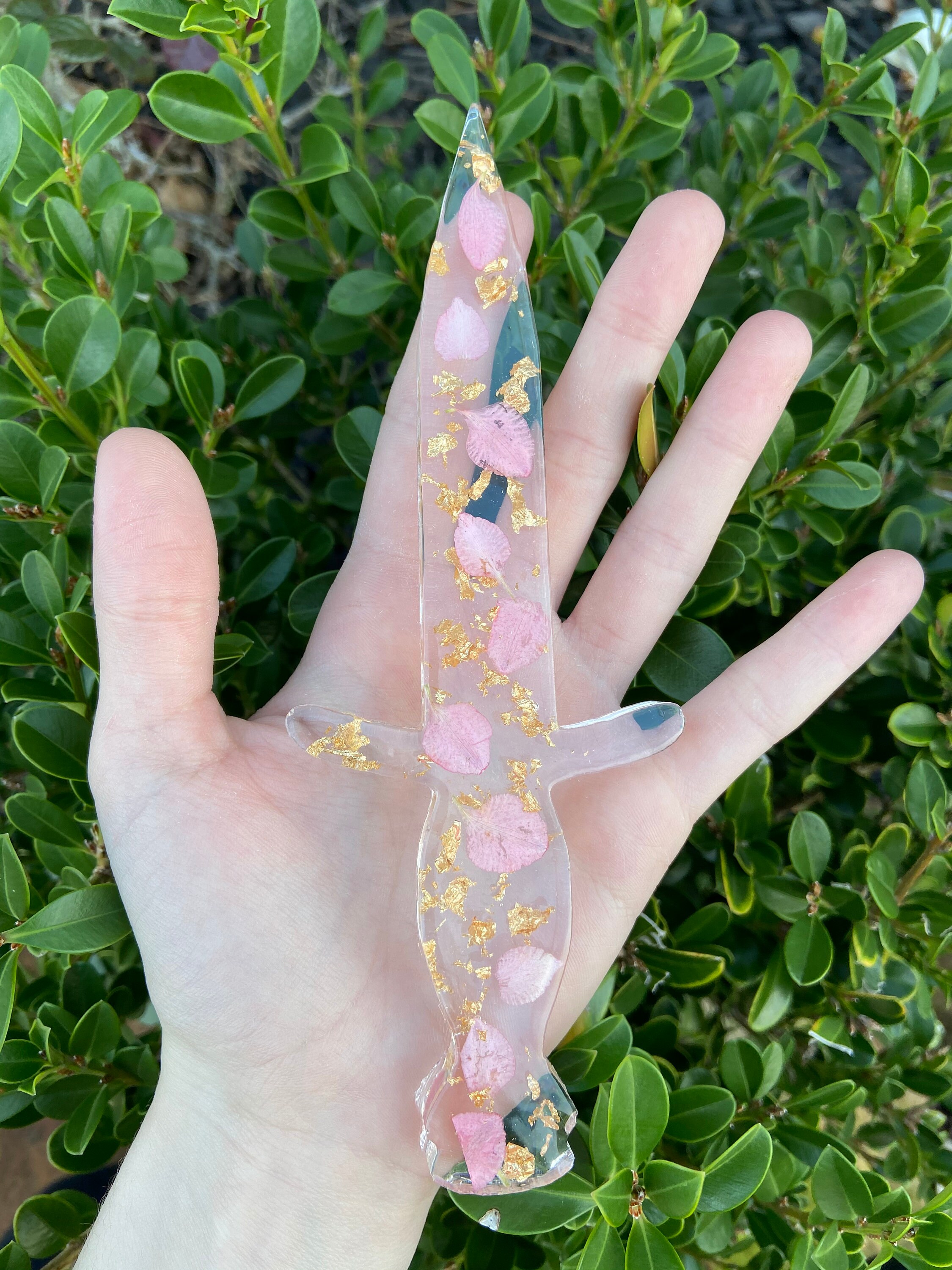 Flower Petal Large Dagger Custom Resin Dagger Decorative | Etsy