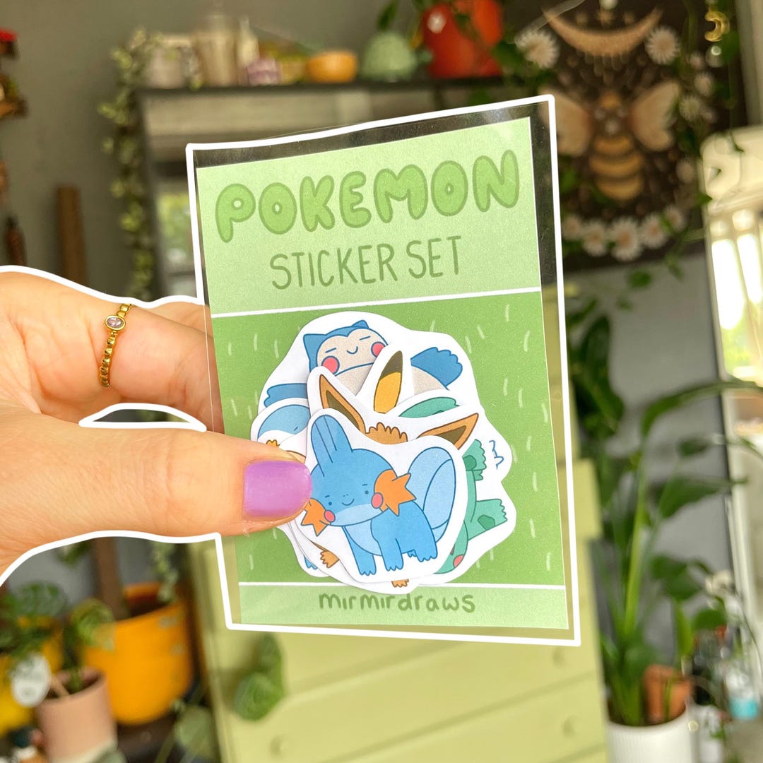 Pokemon Sticker Set - Etsy