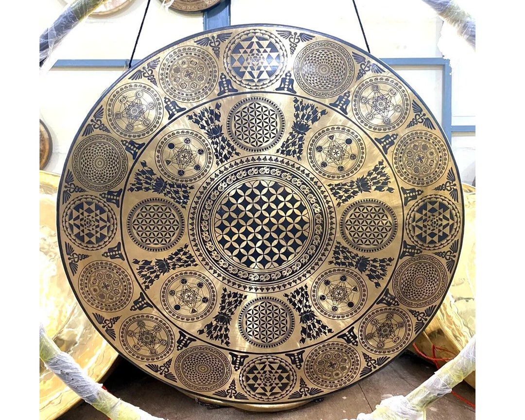 Temple Bell Gong - Large Healing Gongs Without Stand - Tibetan Gongs ...