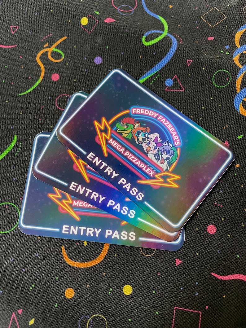 Five Nights at Freddy’s FNAF Security Breach Entry Pass Ticket Prop ...