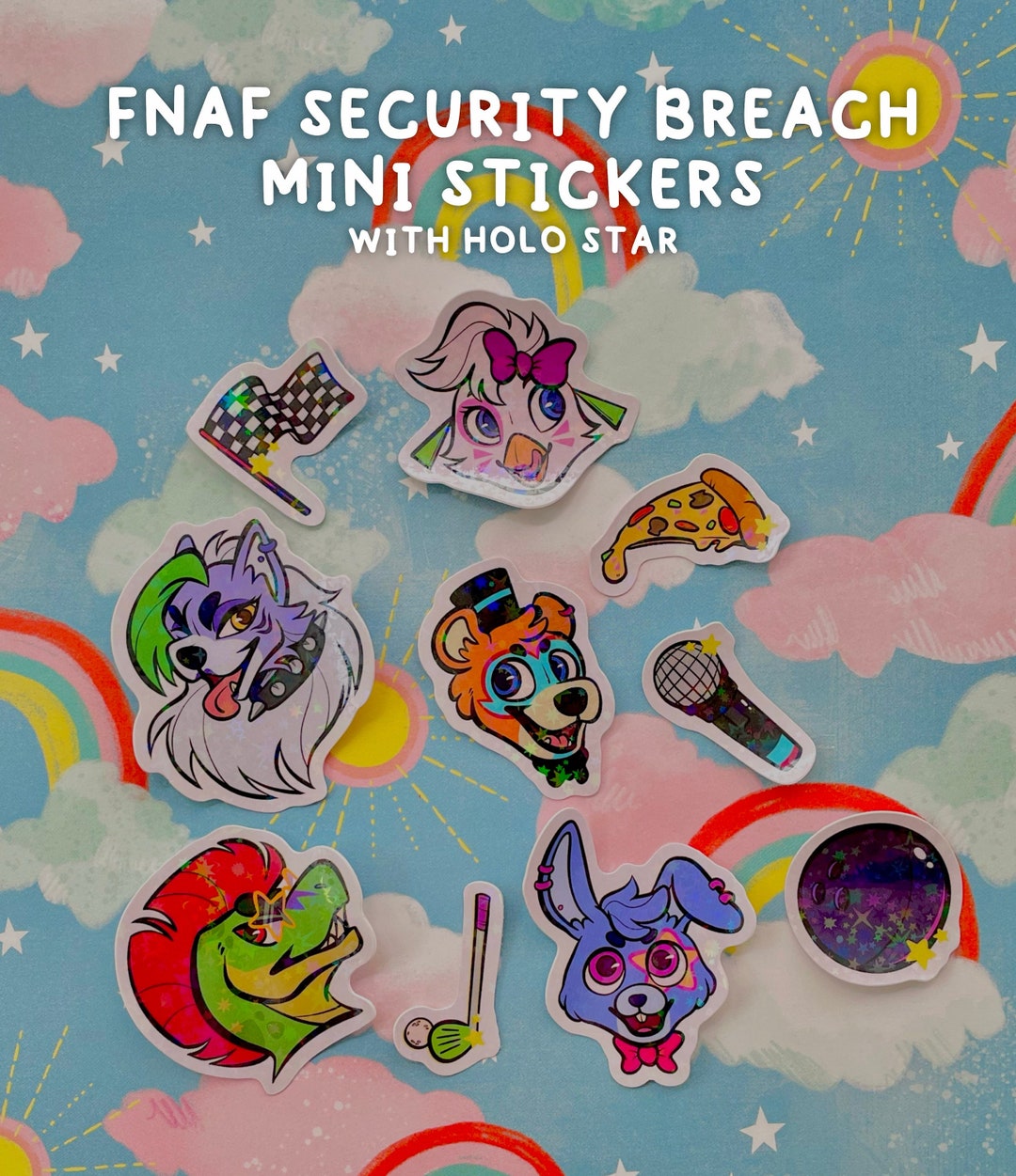 Five Nights at Freddy’s Security Breach Mini Holo Sticker Set - Etsy