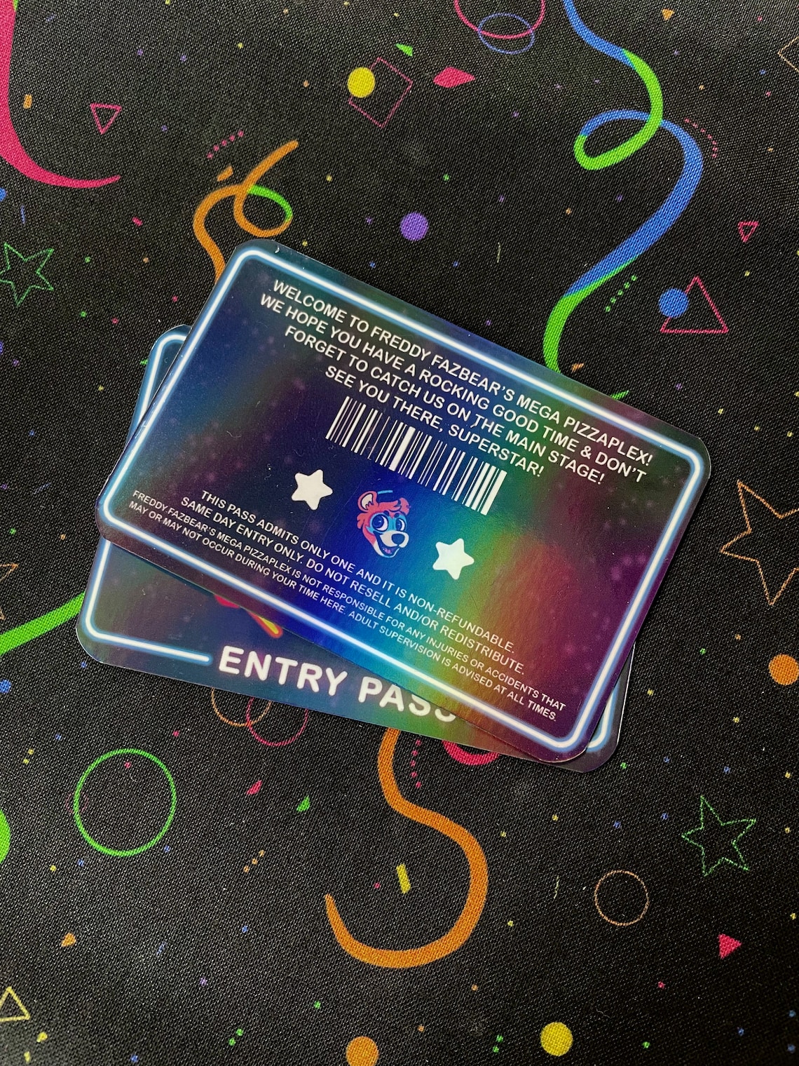 Five Nights at Freddy’s FNAF Security Breach Entry Pass Ticket Prop ...