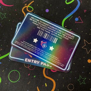 Five Nights at Freddy’s FNAF Security Breach Entry Pass Ticket Prop ...