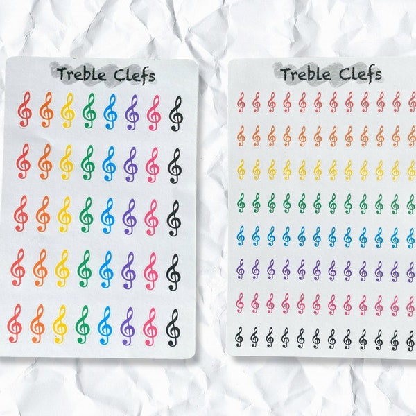 Treble Clef Stickers - Etsy
