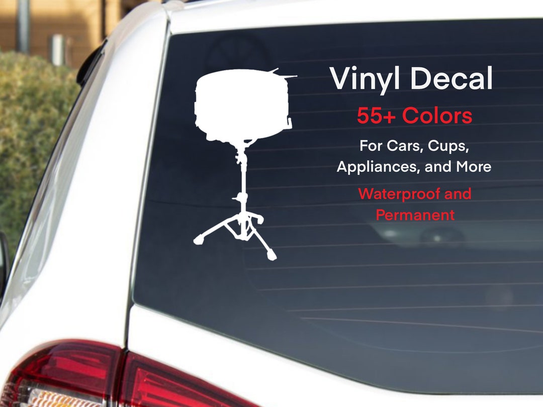 Snare Drum Vinyl Decal, Drum Set Decal, Snare Drum Sticker, Drum Set ...