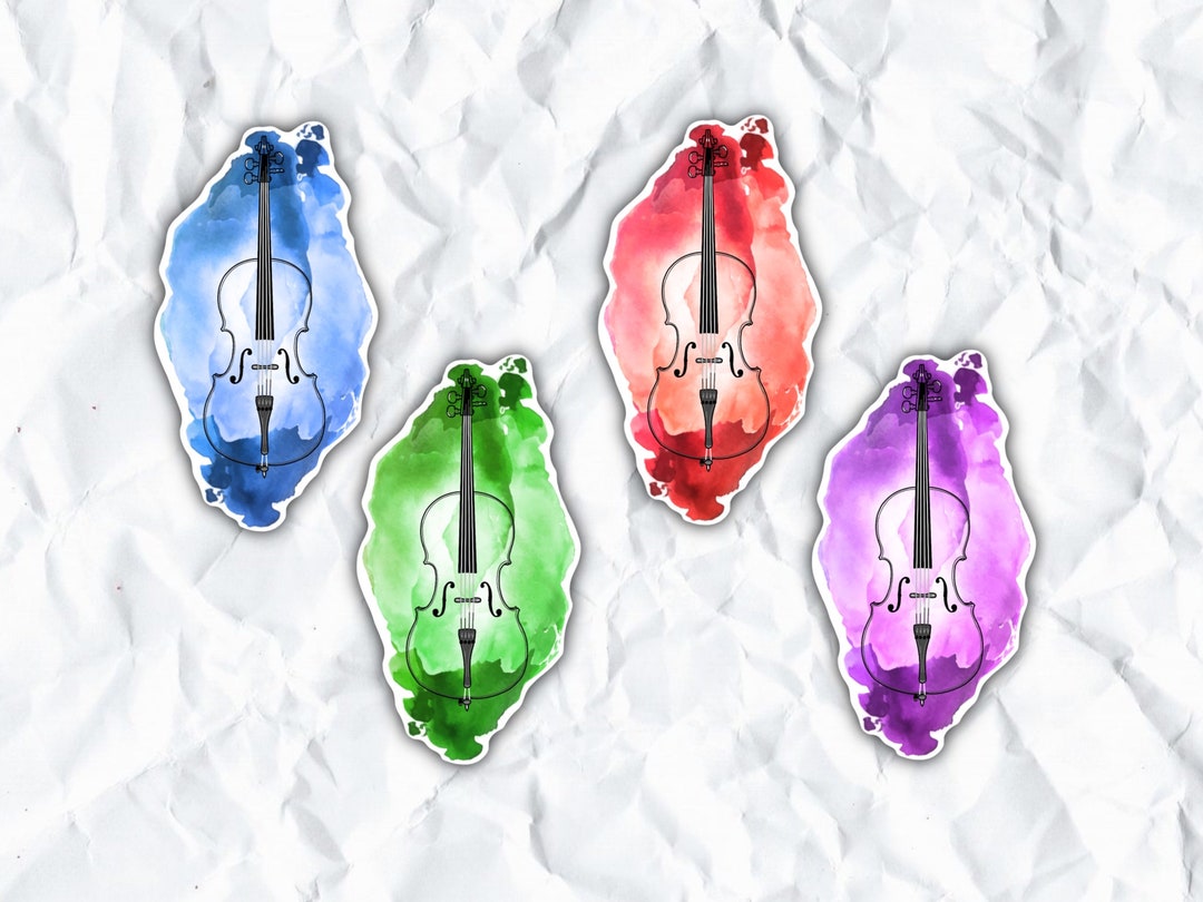 Cello Watercolor Stickers, Cello Magnet, Musician Gift, Gift for Music ...