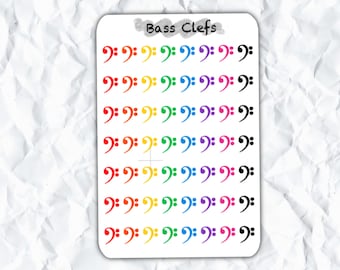 Bass Clef Music Note Vinyl Decal Sticker - Etsy