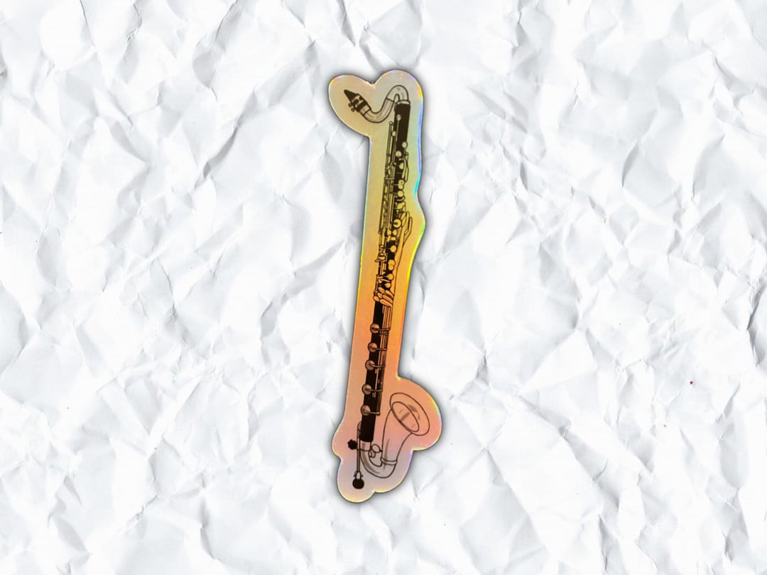 Holographic Bass Clarinet Sticker, Band Sticker, Orchestra Sticker ...