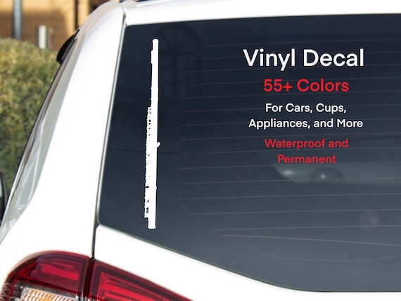 Flute Vinyl Decal Flute Sticker Gift for Music Teacher - Etsy