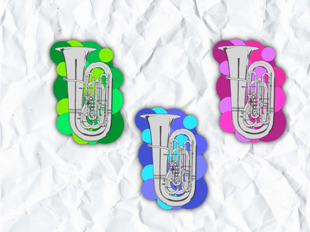 Tuba Stickers, Gift for Music Teacher, Musician, Water Proof, Brass ...