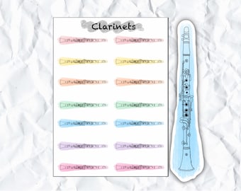 Cool Clarinet Sticker Sheets (2 Sheets) - Etsy