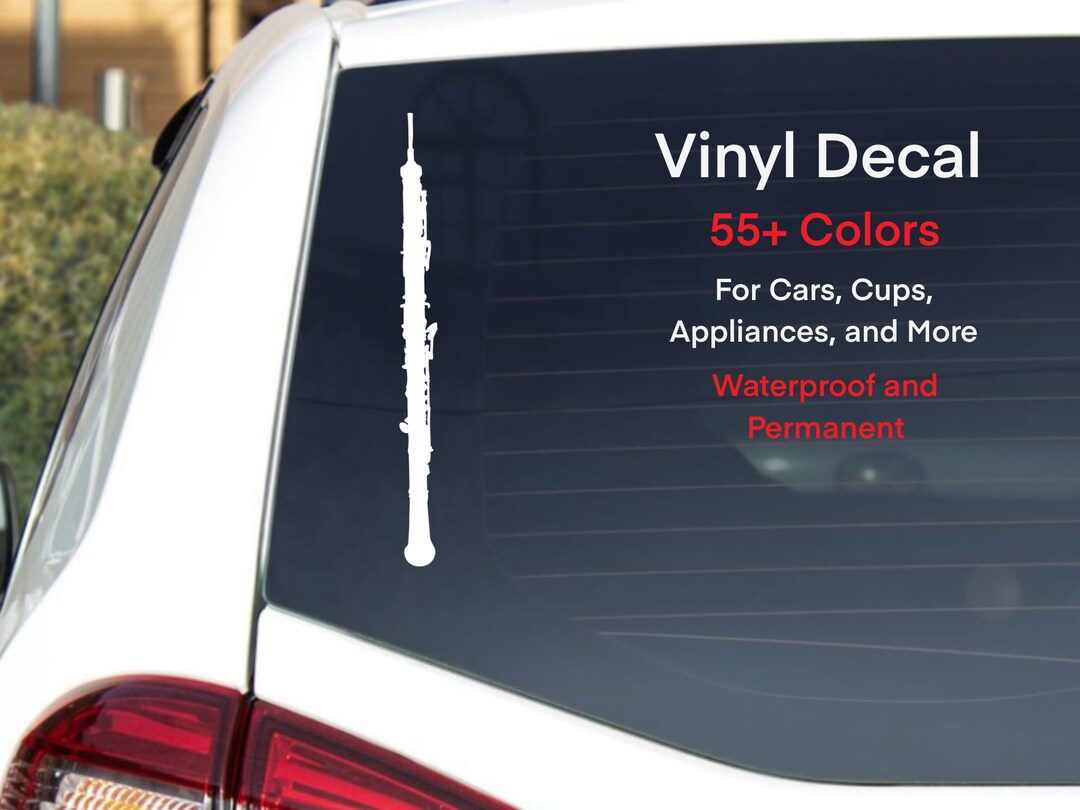 Oboe Vinyl Decal, Oboe Sticker, Gift for Music Teacher, Musician Gift ...