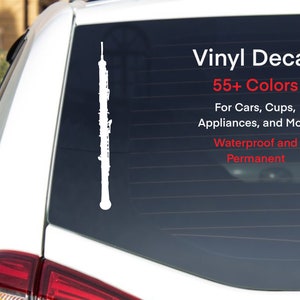 Oboe Vinyl Decal, Oboe Sticker, Gift for Music Teacher, Musician Gift ...