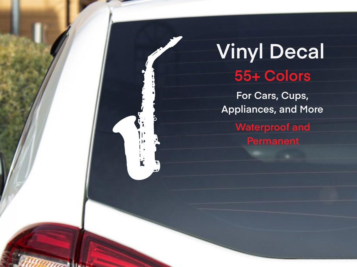 Alto Saxophone Vinyl Decal Sax Sticker Gift for Music - Etsy