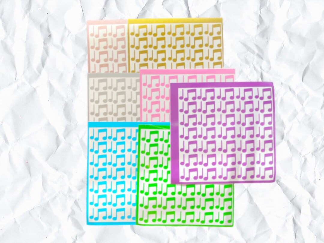 Music Note Vinyl Stickers, Music Teacher Stickers, Water Proof ...