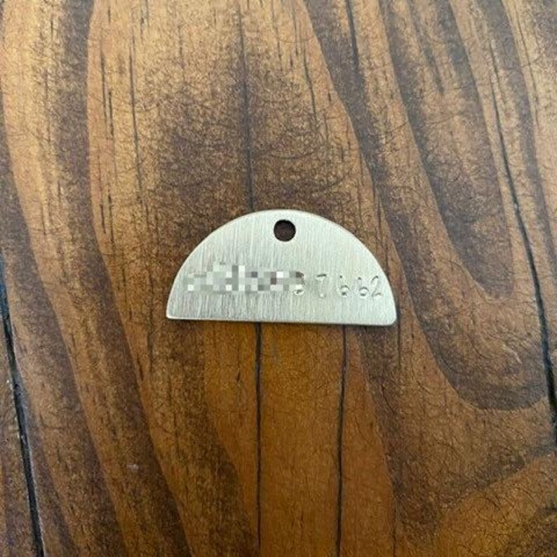 Premium Thick Dog Tag With Clip Hand Stamped Brass Metal - Etsy