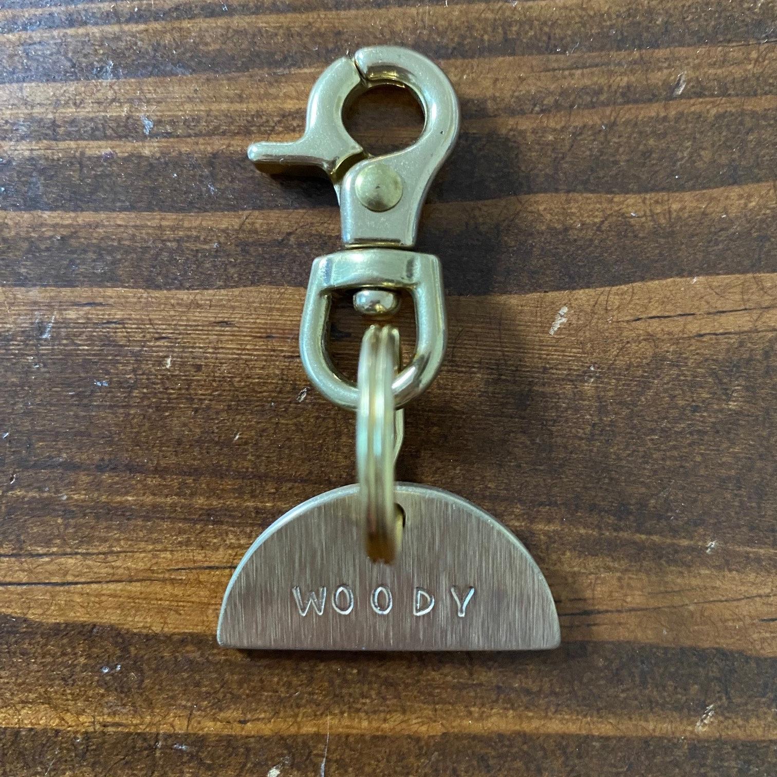 Premium Thick Dog Tag With Clip Hand Stamped Brass Metal - Etsy