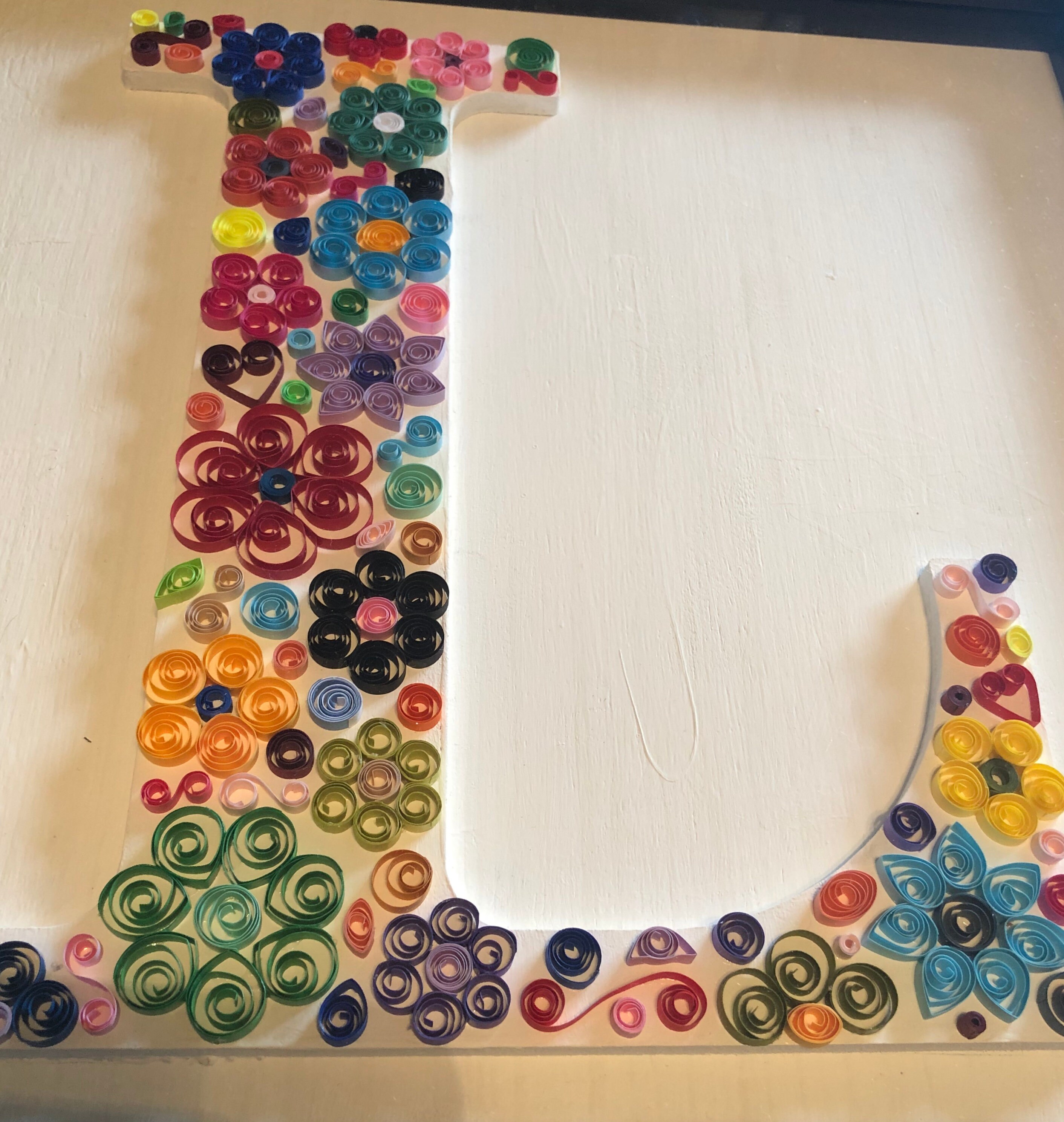 Quilling Initial L in Black Frame - Etsy