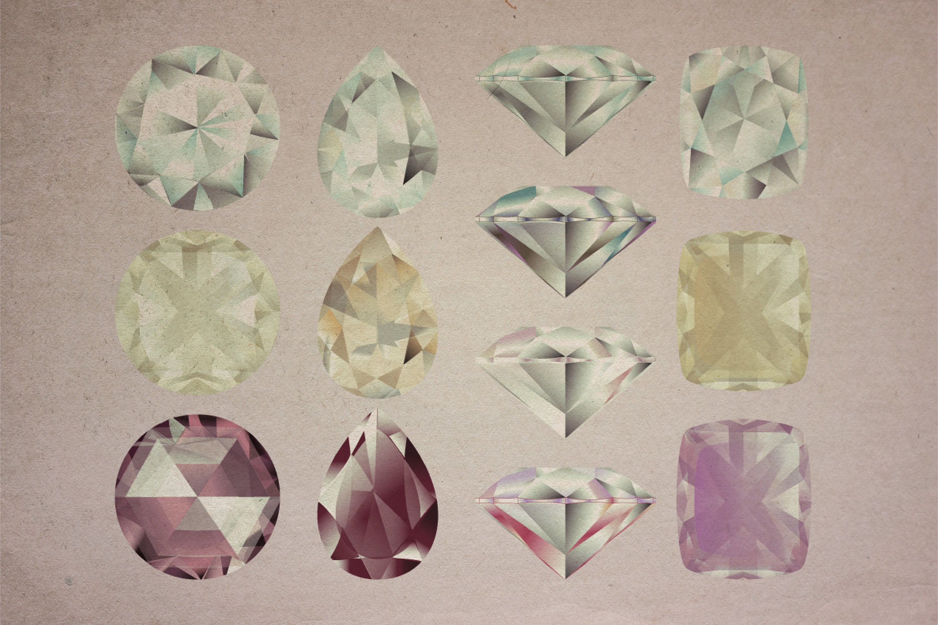 DIAMOND Stamps Brushes for Procreate, Diamond Digital Brush Pack ...