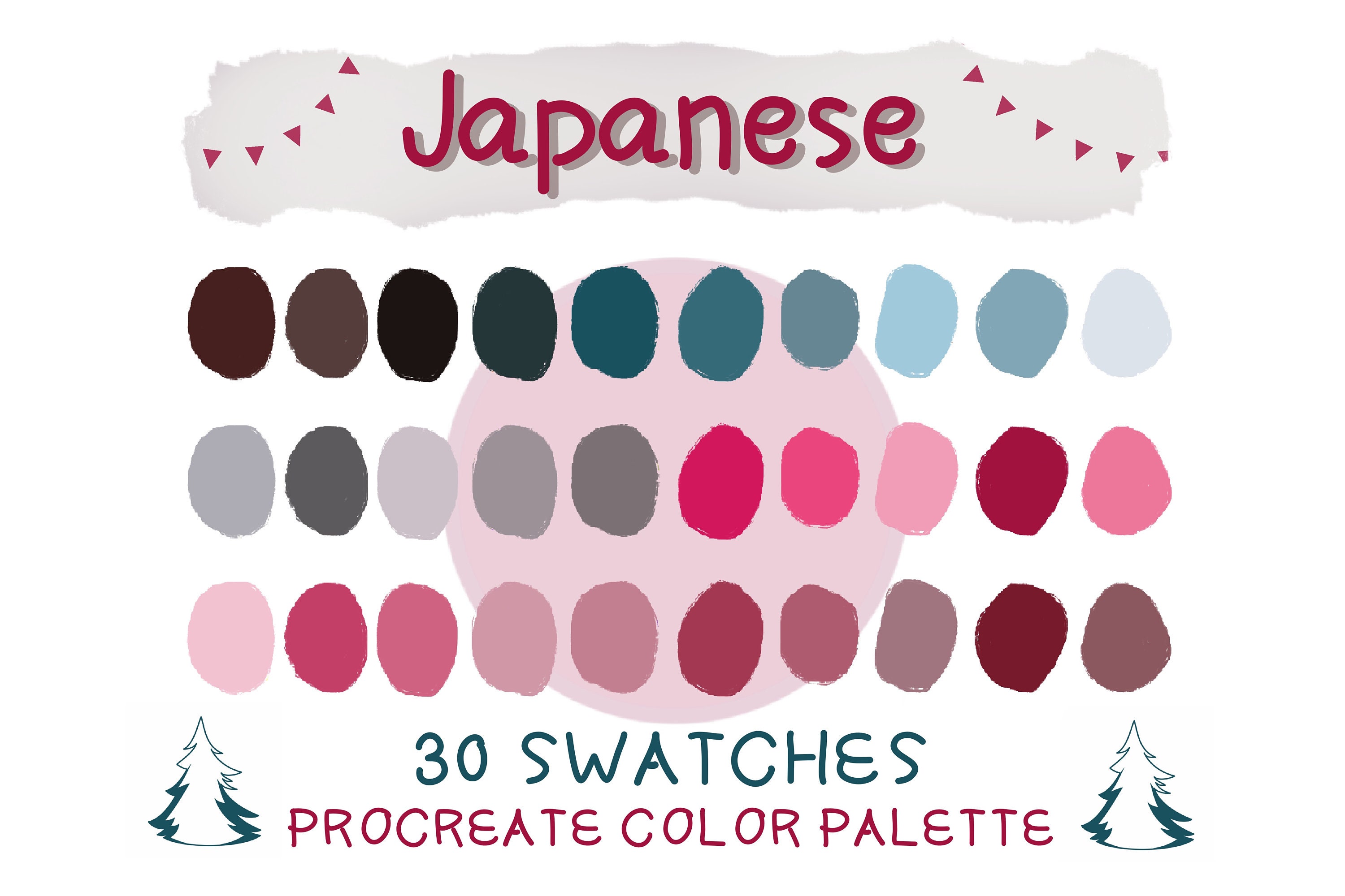Japanese Procreate Color Palettes Instant Download Procreate Color ...