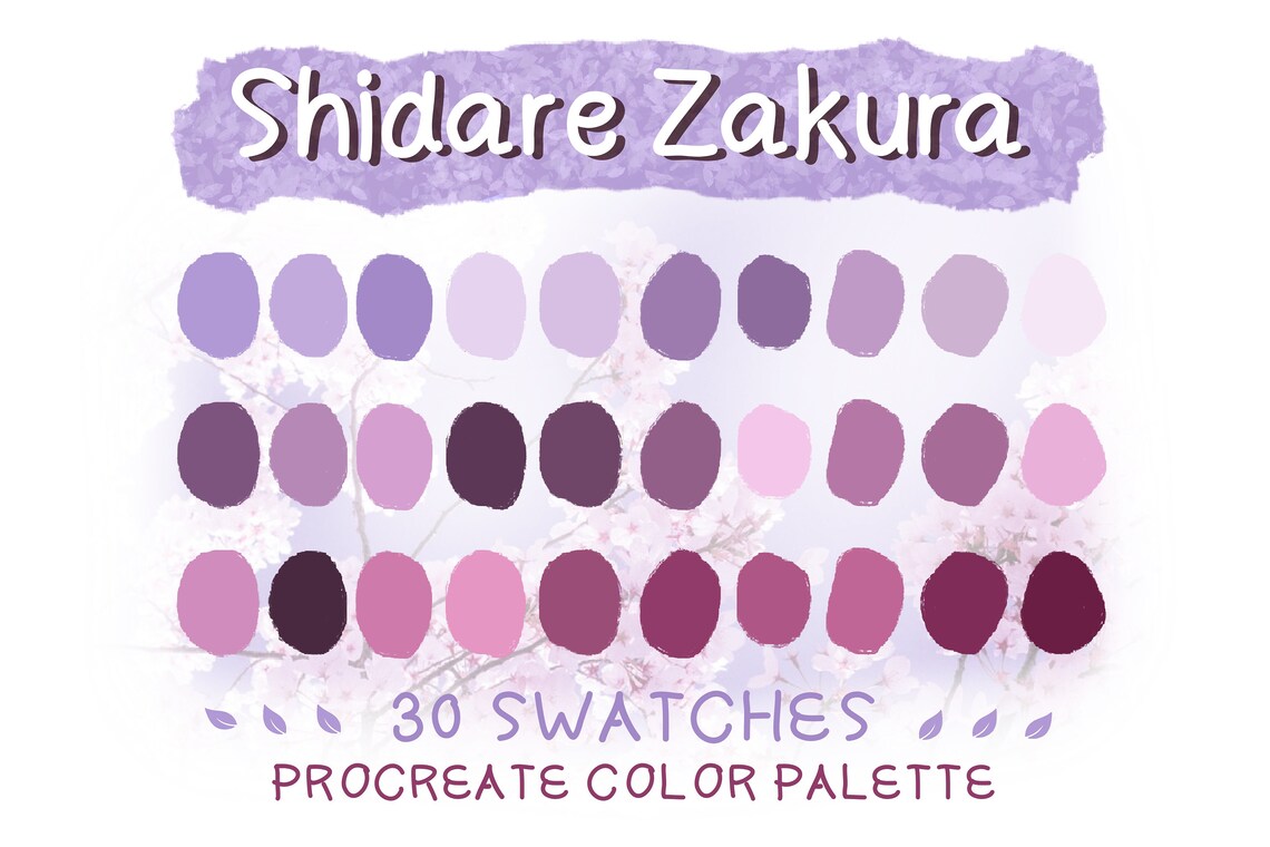 Shidare Sakura Procreate Color Palettes Instant Download Procreate ...