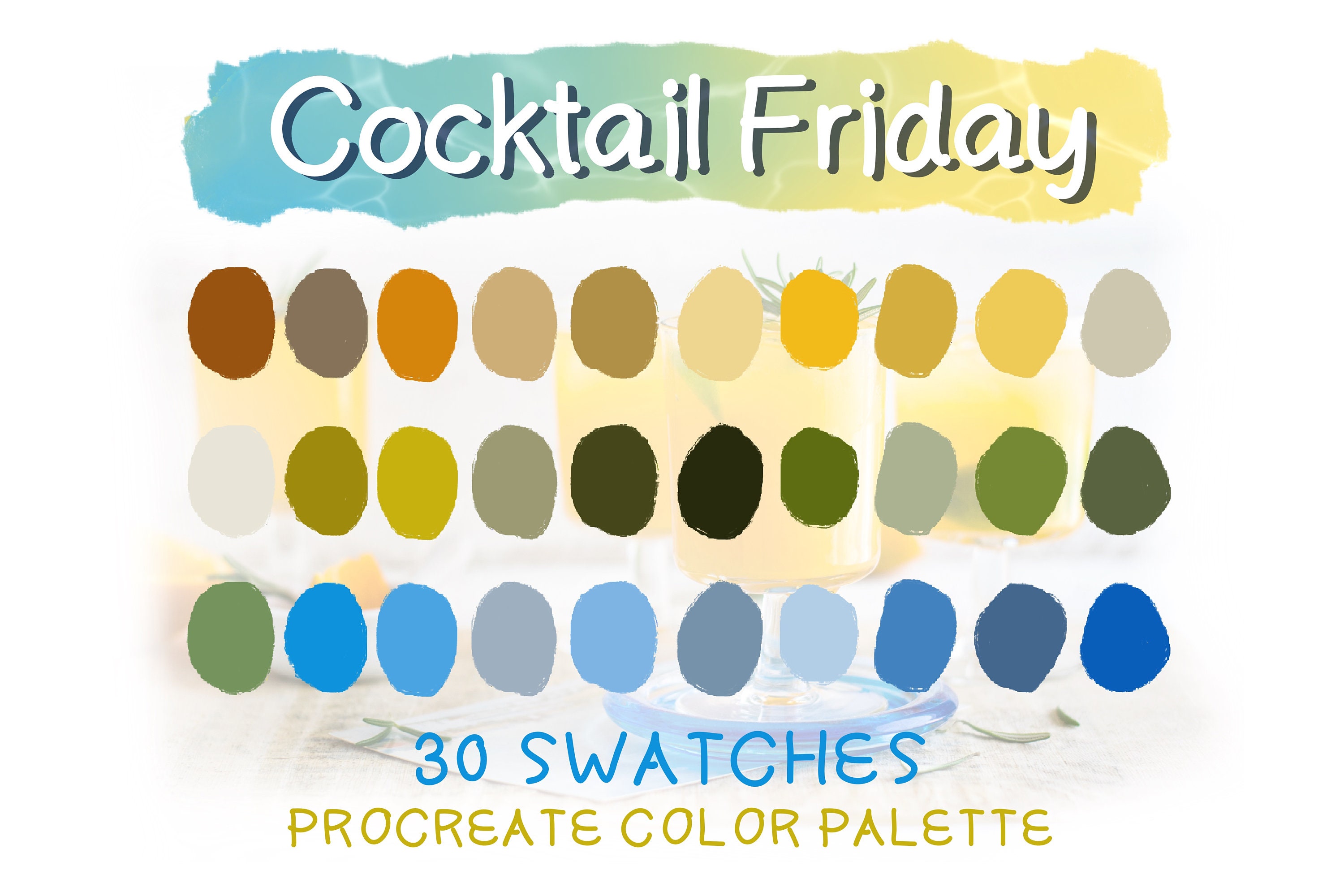 Cocktail Friday Procreate Color Palettes Instant Download - Etsy