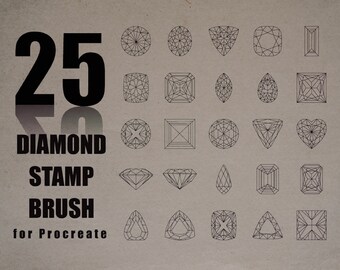Basic Shapes Stamps Brushes for Procreate, Shapes Digital Brush Pack ...