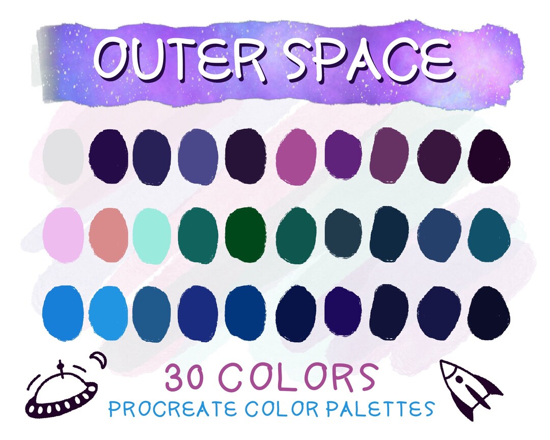 Outer Space Procreate Color Palettes Instant Download Procreate Color ...