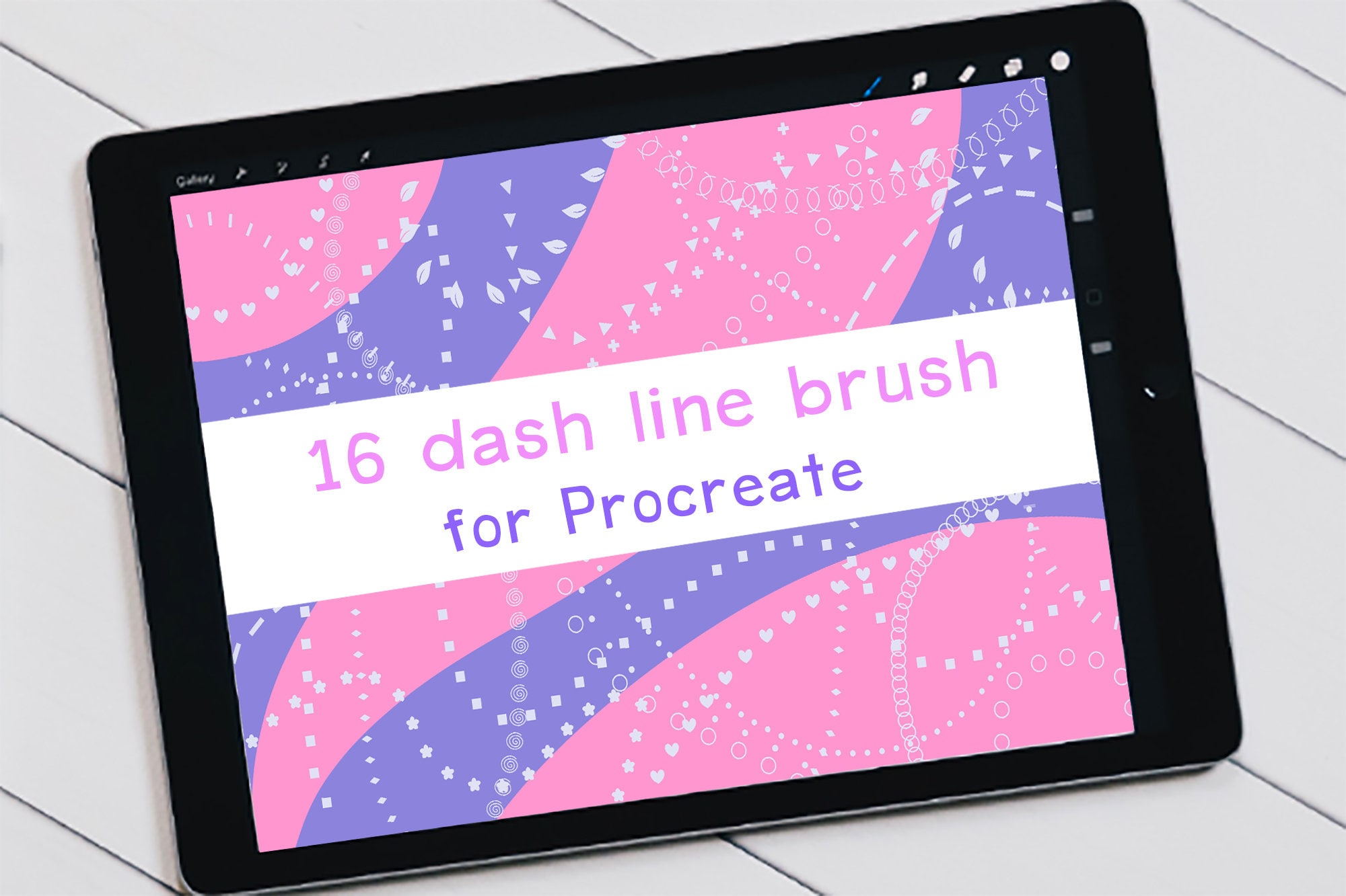 Dash Line Brushes for Procreate, Procreate Brushes, Dash Brush, Line ...