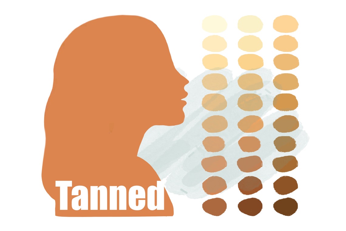 4 Skin Tones Palettes Color for Procreate Instant Download Procreate ...