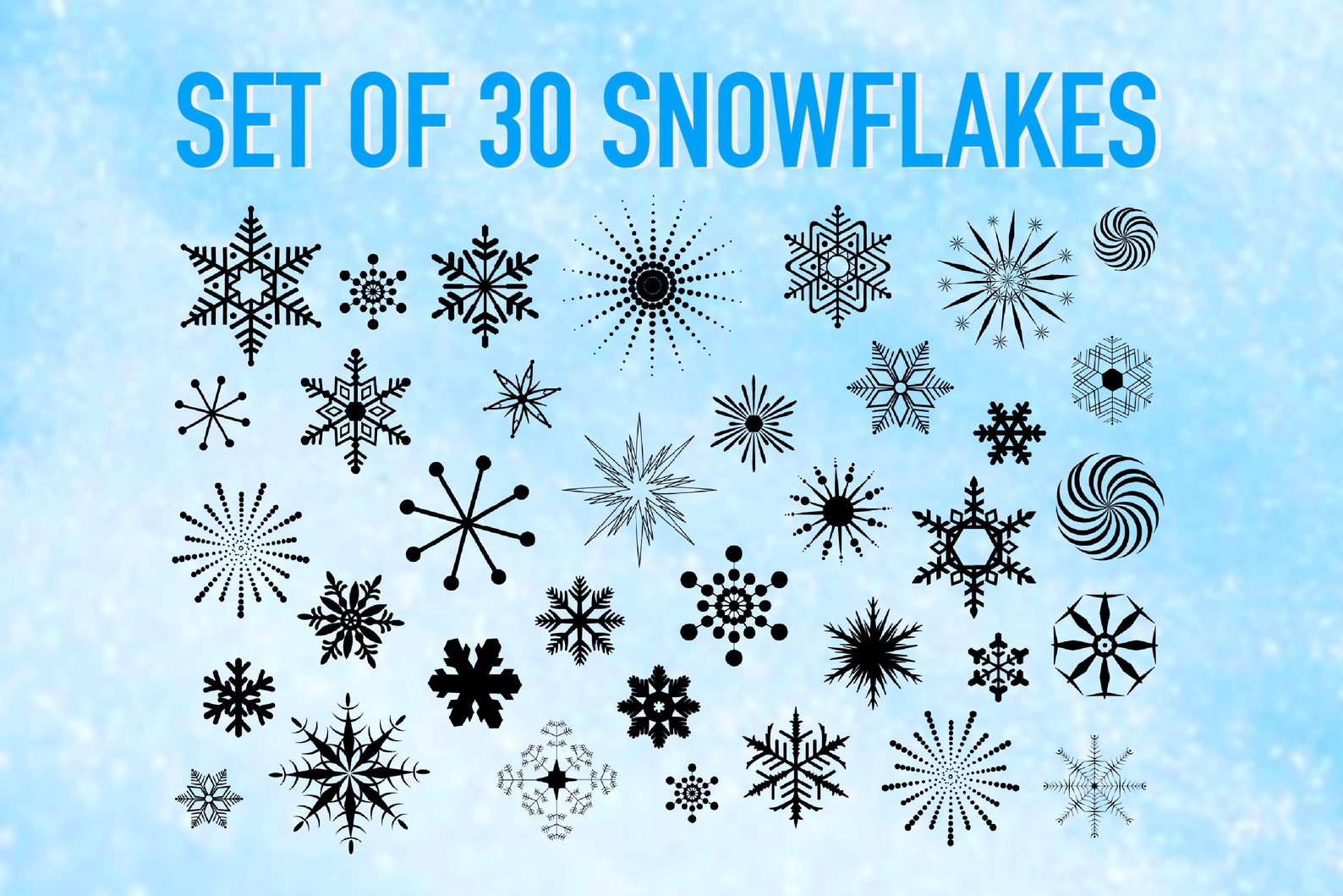 Snowflake Stamps Brushes for Procreate Digital Brush Pack - Etsy