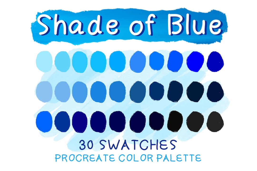Shade of Blue Procreate Color Palettes Instant Download Procreate Color ...
