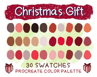 Merry Christmas Procreate Color Palettes Instant Download | Etsy