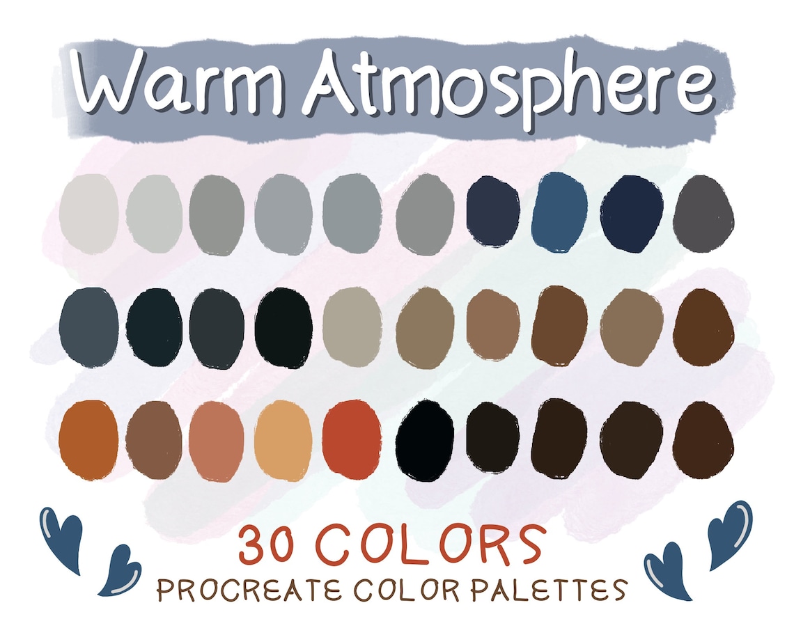 Warm Atmosphere Procreate Color Palettes Instant Download Procreate ...