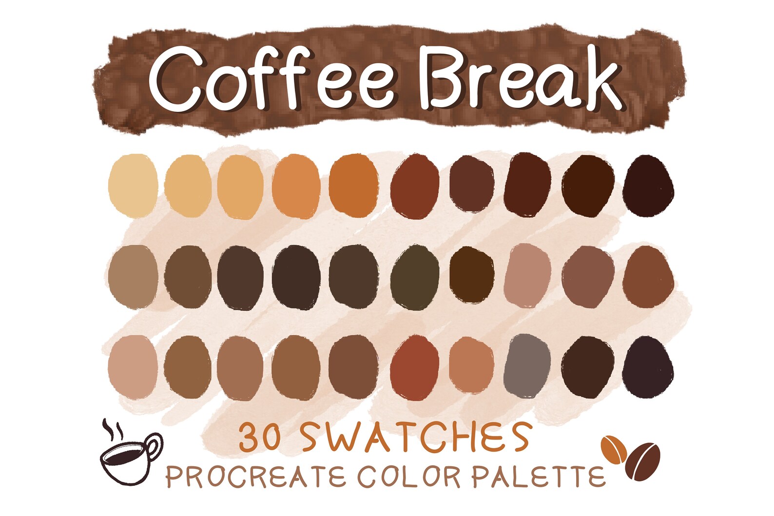 Coffee Break Procreate Color Palettes Instant Download Procreate Color ...