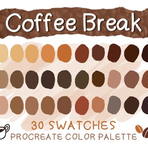 Coffee Break Procreate Color Palettes Instant Download Procreate Color ...