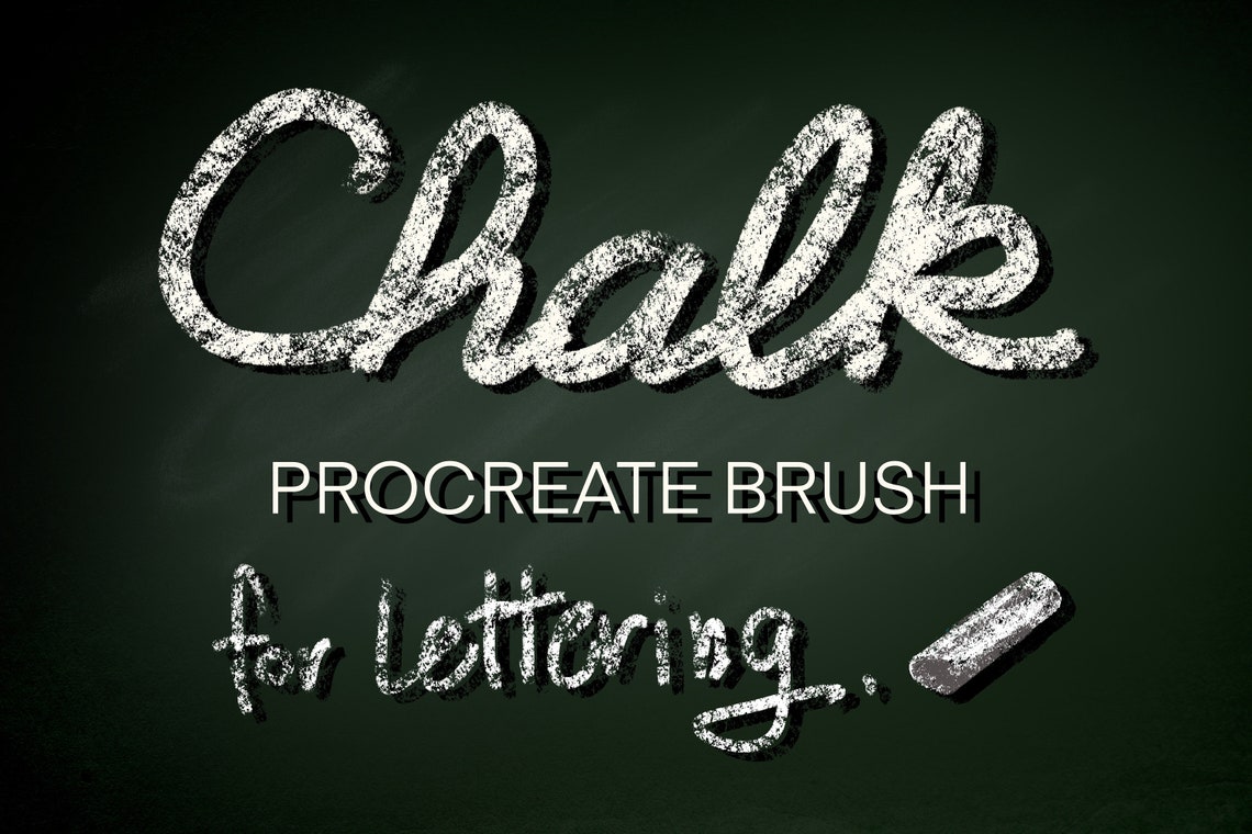 Procreate Chalk Brush for Lettering Digital Brush Digital - Etsy
