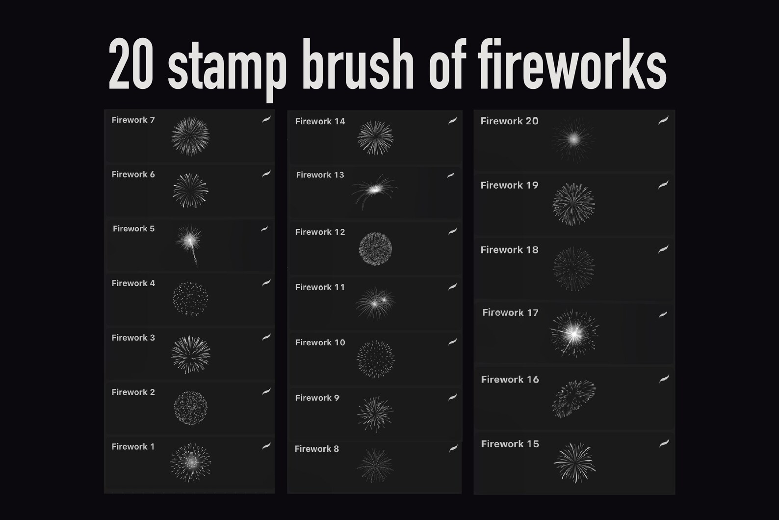 Fireworks Stamps Brushes for Procreate, Digital Brush Pack, Procreate ...