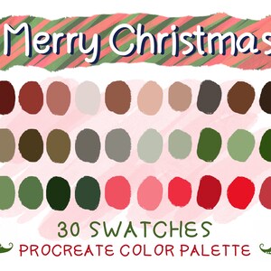 Merry Christmas Procreate Color Palettes Instant Download | Etsy