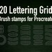 Lettering Grids for Procreate, Lettering Grid Procreate Stamps, Letter ...