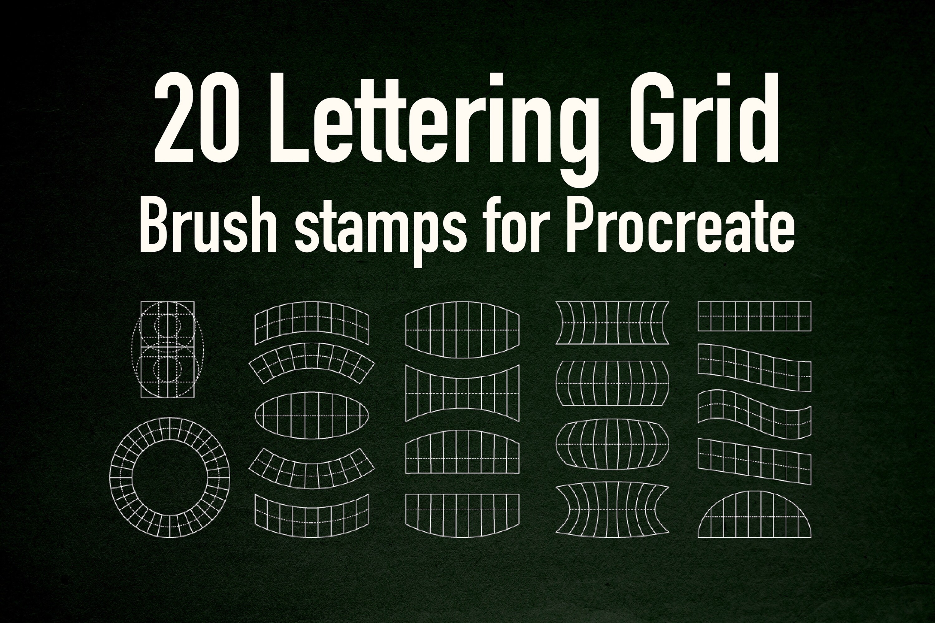 Lettering Grids For Procreate Lettering Grid Procreate Stamps Letter Builder Composition Grid