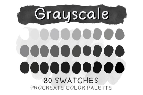 Gray Scale Procreate Color Palettes Instant Download | Etsy
