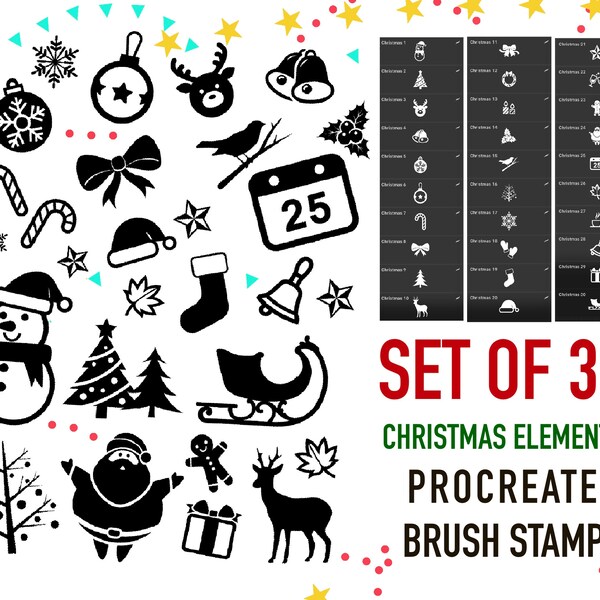 Floral Stamps Brushes for Procreate, Digital Brush Pack, Procreate ...